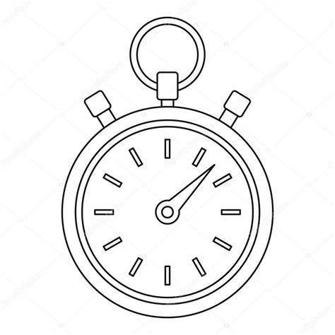 Icono de cronómetro estilo de esquema Vector de stock ylivdesign