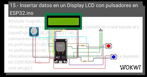 15 Insertar Datos En Un Display LCD Con Pulsadores En ESP32 Copy