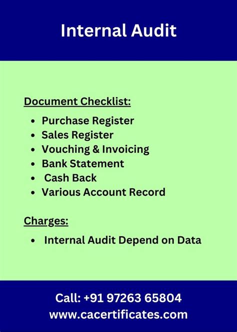 Internal Audit Service Across India
