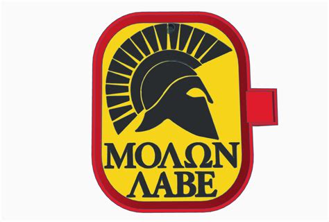 Stl File Spartan Molon Labe Air Freshener Mold 🎨 ・3d Printer Design To