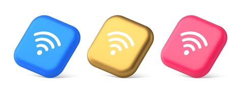 Premium Vector Wi Fi Internet Connection Button High Speed Wireless