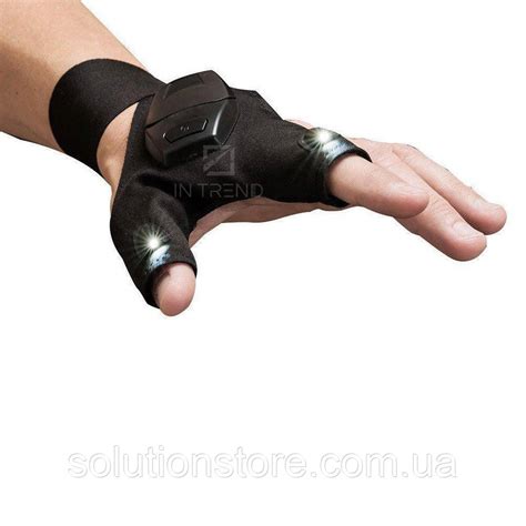 Перчатка фонарик Glove lite с Led светодиодной подсветкой на пальцах ...