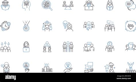 Company Guidance Line Icons Collection Strategy Direction Objectives Vision Framework