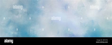 Abstract Painted Art Retro Horizontal Header With Pastel Blue Cadet