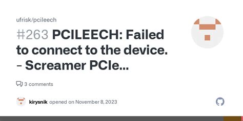 Pcileech Failed To Connect To The Device Screamer Pcie Squirrel