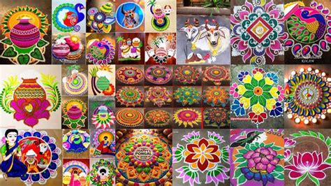பொங்கல் கோலங்கள் 50 பொங்கல் பானை கோலங்கள் Pongal Kolam Pongal Pot