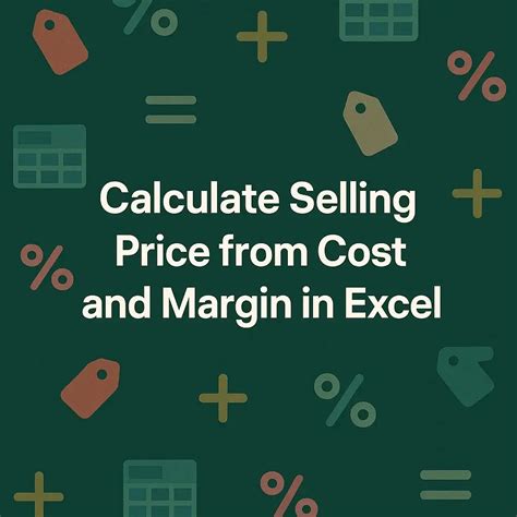 How To Calculate Selling Price From Cost And Margin In Excel Excel Insider