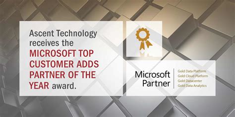 Ascent Receives The Microsoft Top Customer Adds Partner Of The Year Award
