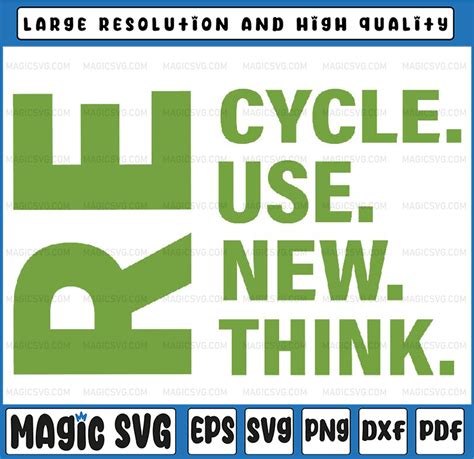 Recycle Reuse Renew Rethink Earth Day Environmental Activism Inspire