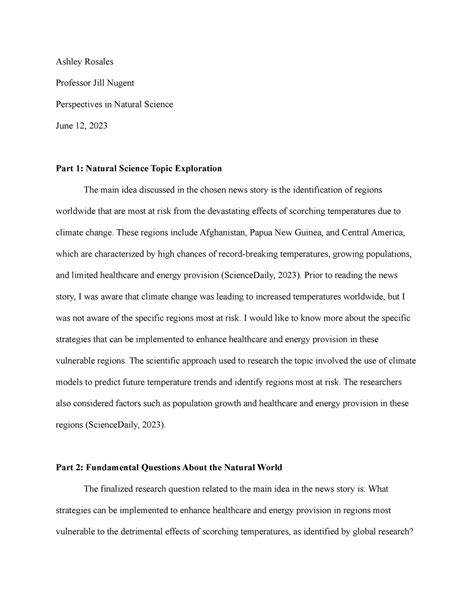 7 1 Project Ashley Rosales Professor Jill Nugent Perspectives In