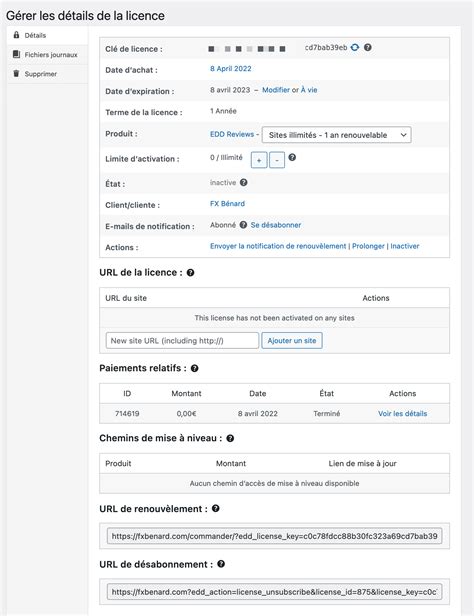 edd software licensing traduction française fxbenard