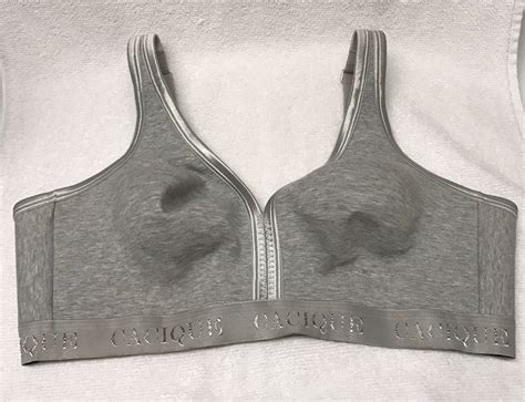 Lane Bryant CACIQUE 40D Cotton NO WIRE Bra FULL COVERAGE Wirefree Seamless GREY EBay Womens
