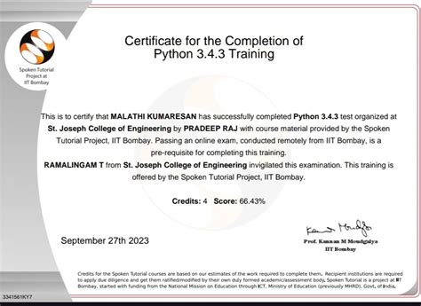 malathi k on linkedin i have successfully completed a python and test