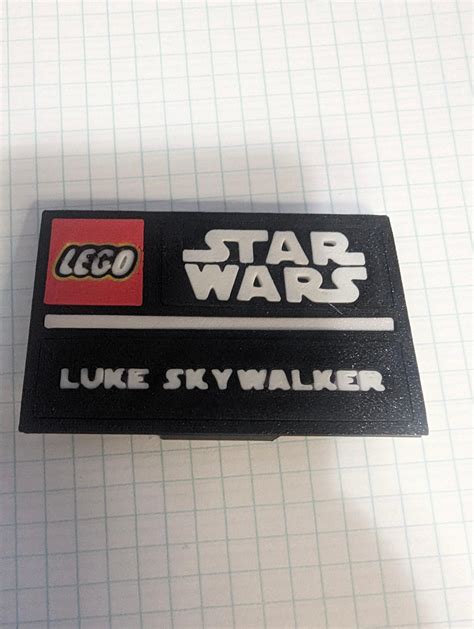 Luke Skywalker Complete Nameplate Assembly 3d Model By The3dchad On
