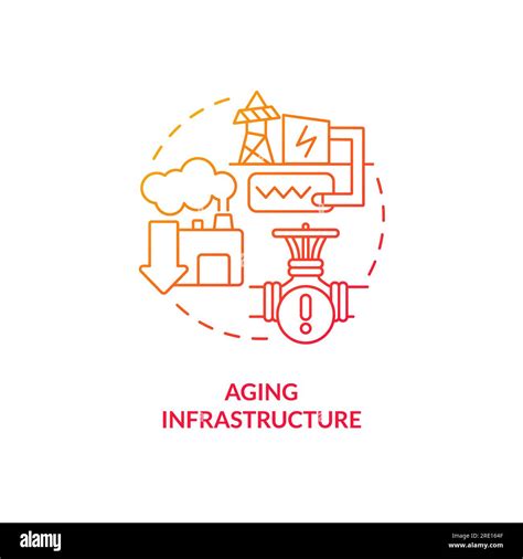 2d Aging Infrastructure Concept Icon Stock Vector Image And Art Alamy