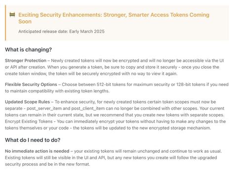 Exciting Security Enhancements Stronger Smarter Access Tokens Coming