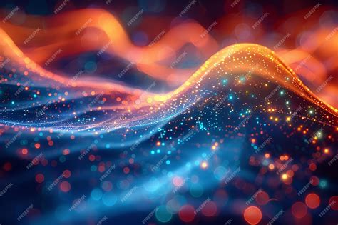 premium photo abstract representation of data flow in a network featuring blue background with