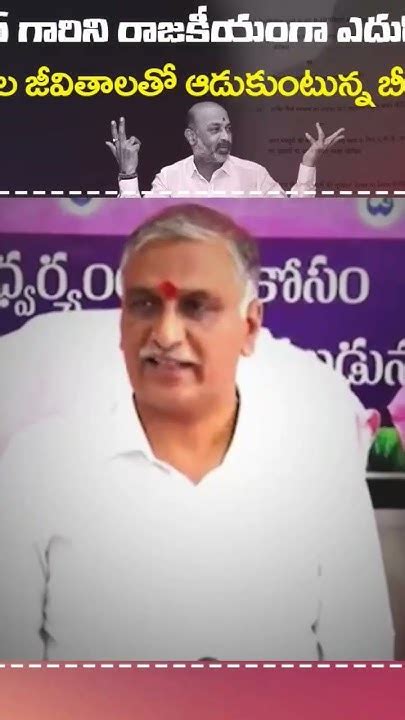 టీఆర్ఎస్ ఆర్థిక మంత్రి హరీష్ రావు Youtube