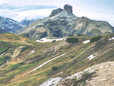 Wilde Sch Nheit Von Dolomit Berg Torre Toblin Stockfoto Bild Von