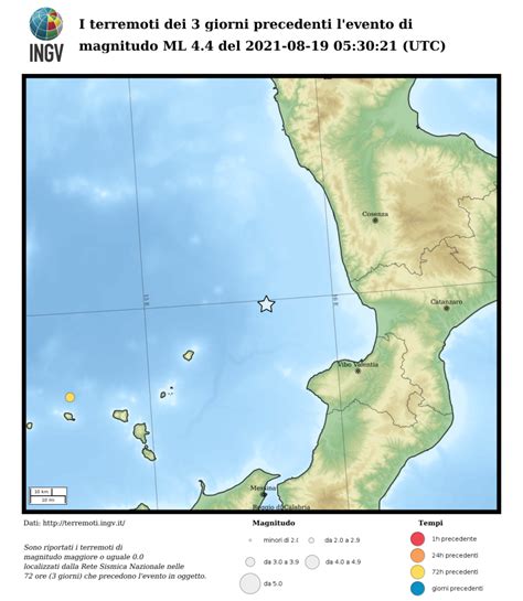 Scossa Di Terremoto Sul Basso Tirreno Magnitudo 4 4 Richter