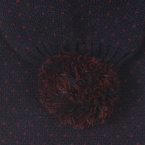 Комплект шал и шапка с фигурален принт за бебе тъмно син Market Dir Bg