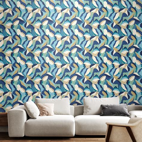 Leafy Patchwork Wallpaper