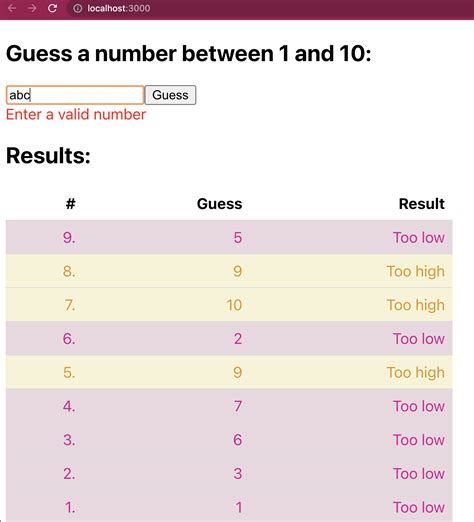 GitHub Dpoppe Guess My Number Web App With Reactjs