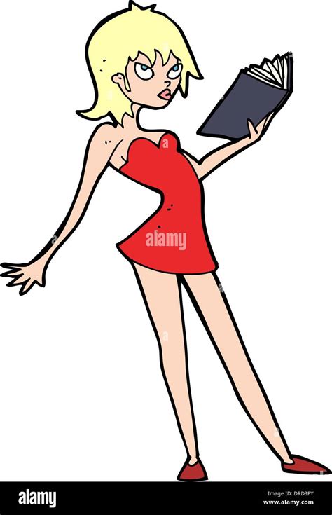 Cartoon Woman Reading Book Stock Vector Image And Art Alamy