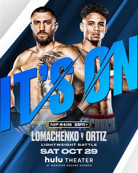 Lomachenko To Face Ortiz October 29th Promotions