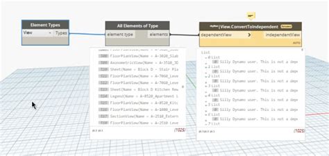 Convert All Dependant Views To Independant Revit Dynamo