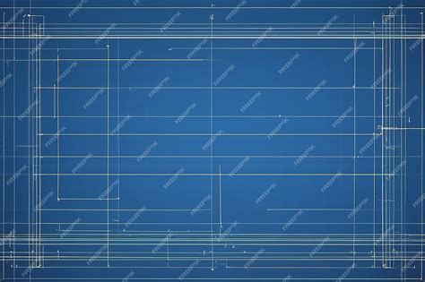 Blueprint Lines Background With Copy Space Frame Mockup Premium Ai