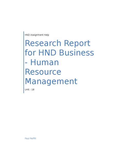 Human Resource Management Hnd Business Report Pdf Human Resource Management Recruitment