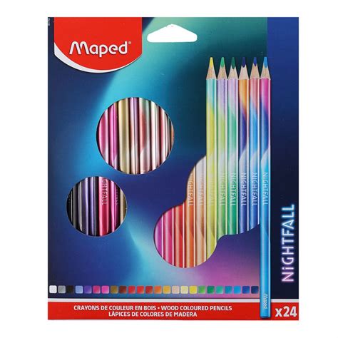 Карандаши цветные 24 цвета, дерево, трехгранный Maped 831702 - купить с ...