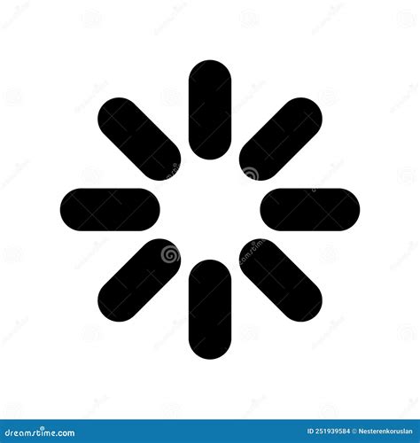 Loading Indicator Black Glyph Ui Icon Stock Illustration Illustration