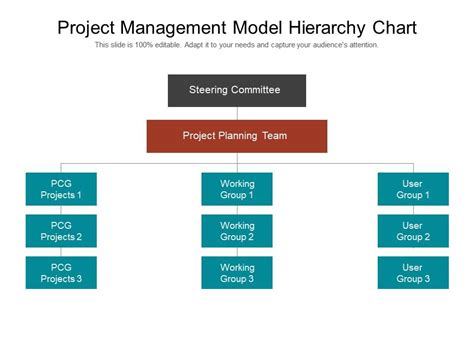 project management model hierarchy chart powerpoint slide influencers presentation graphics
