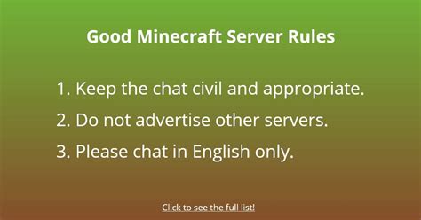 75 Good Minecraft Server Rules Followchain