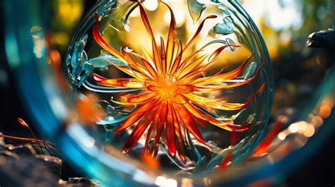 Premium Ai Image Abstract Kaleidoscope Through Glass Lens