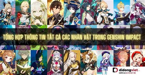 Tổng Hợp Thông Tin Tất Cả Các Nhân Vật Trong Genshin Impact