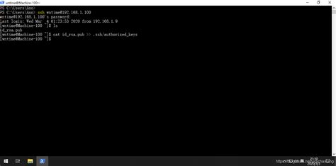 windows10 cmd 下 ssh 免密码登录 linux cmd ssh 免密连接centos csdn博客