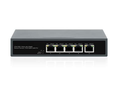 5 Port Poe Switch With Gigabit Uplink 140w Poe Budget