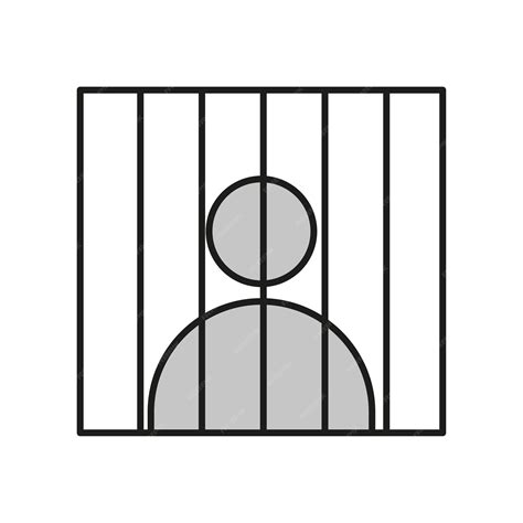 Premium Vector Prisoner Icon Vector Illustration Stock Image