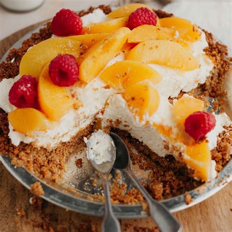 Peach Pie With Graham Cracker Crust Recipe By Alpine Ella