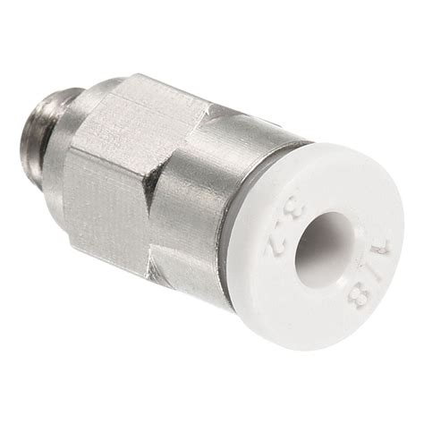 Uxcell M Push To Fit Mm Od Hose Connect Fittings White Silver Tone