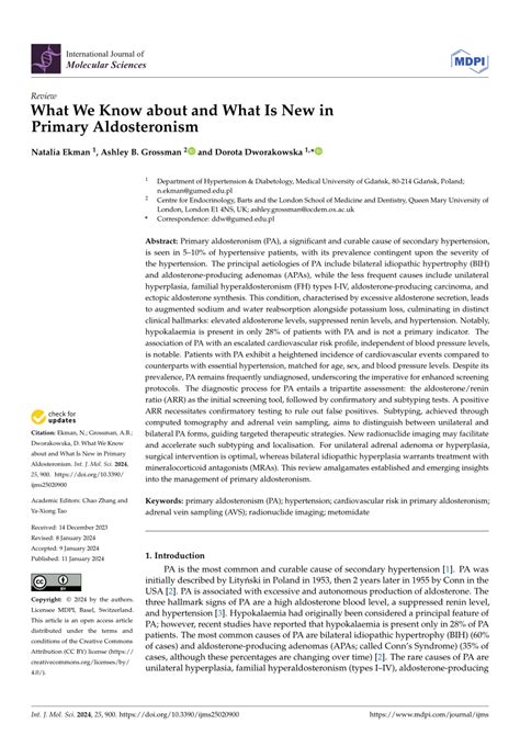 Pdf What We Know About And What Is New In Primary Aldosteronism