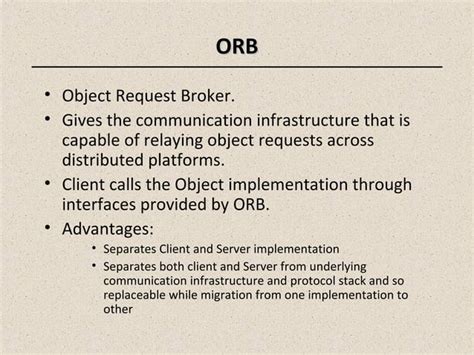 Distributed Objects And Components Of Corba Ppt Programming Languages