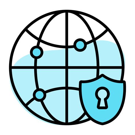 Safety Shield With Network Globe Denoting Vector Of Network Security 20939325 Vector Art At Vecteezy