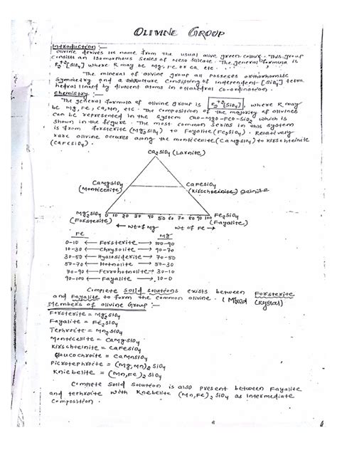 Mineralogy Groups Hand Written Notes Pdf