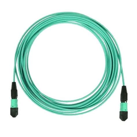 Mpomtp Om3 Om4 Om5 Aqua Fiber Optic Patch Cord Mpo Patch Cord And