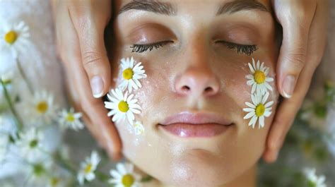 A Woman Relaxes At A Spa While Getting A Facial Massage Premium Ai