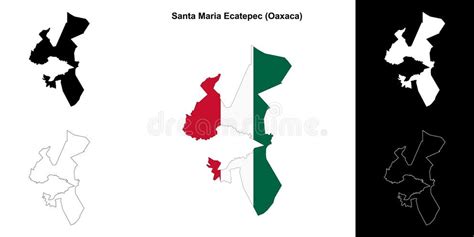 Santa Maria Ecatepec Outline Map Stock Illustration Illustration Of Municipality Mexico